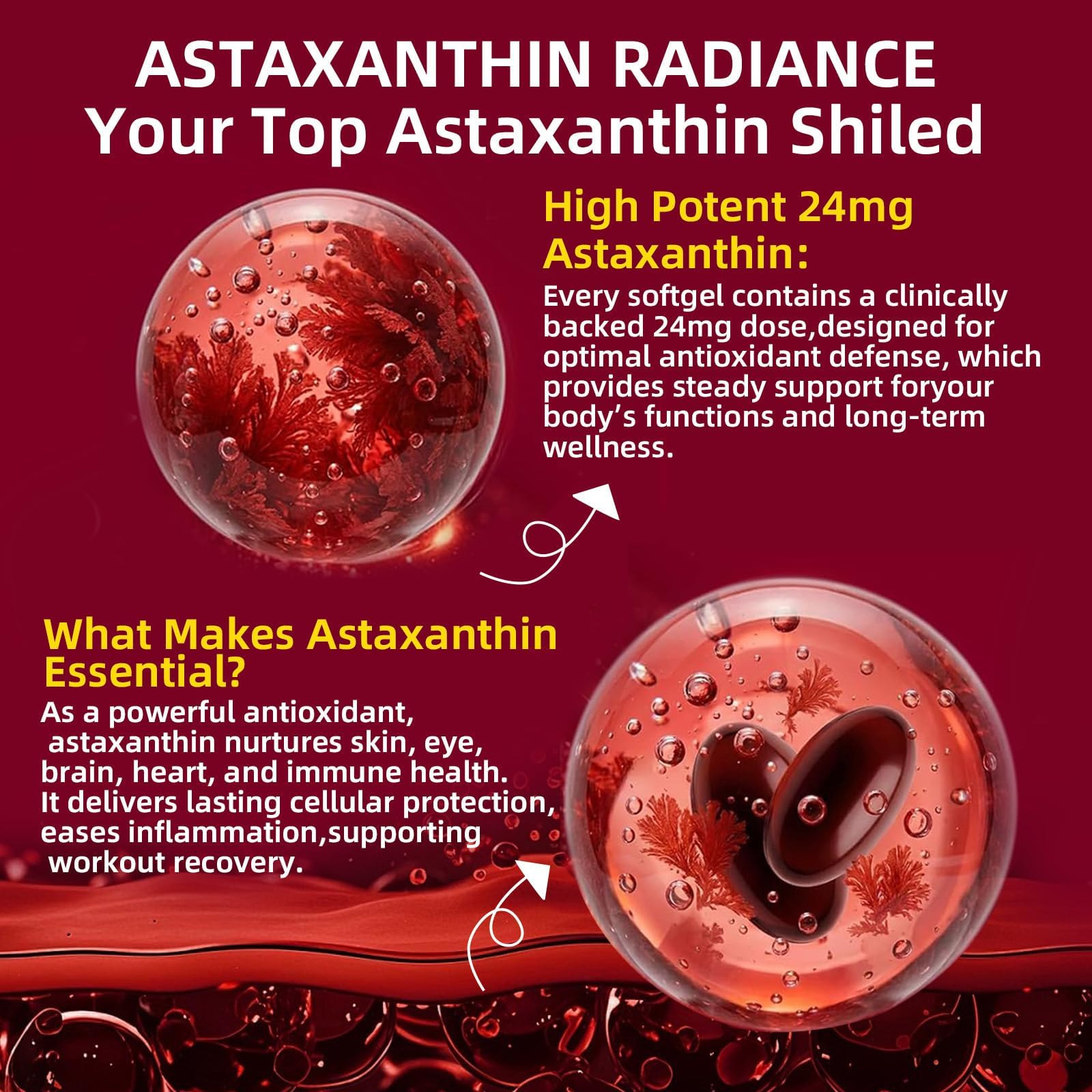 Astaxanthin 24 mg for immune health