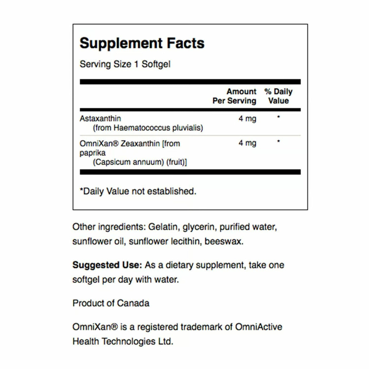Astaxanthin 4 mg antioxidant benefits