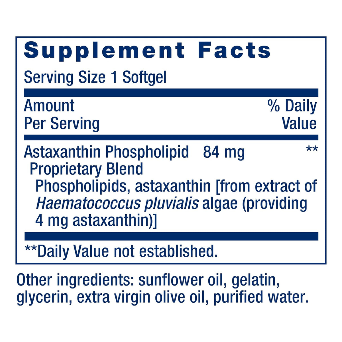 Astaxanthin 4 mg softgels for wellness
