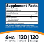 Astaxanthin 6 mg antioxidant benefits