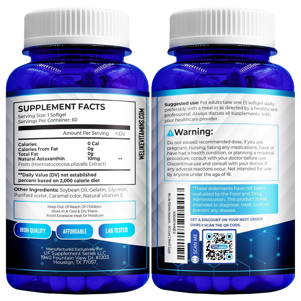 Astaxanthin 60 softgels for daily wellness