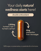 Astaxanthin and turmeric for skin health