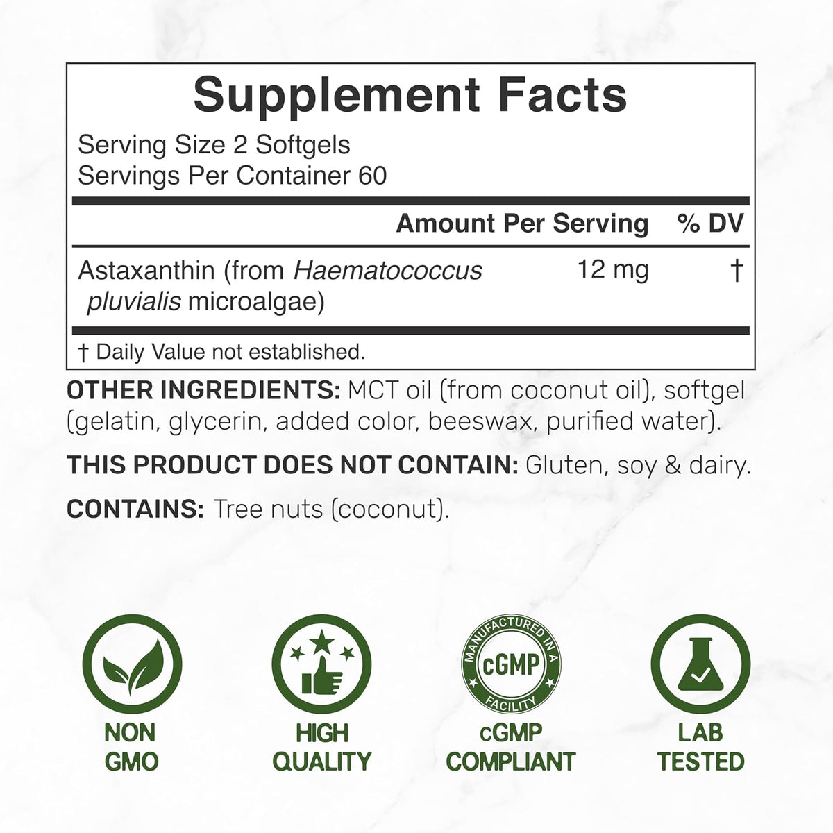 Astaxanthin antioxidant benefits for health