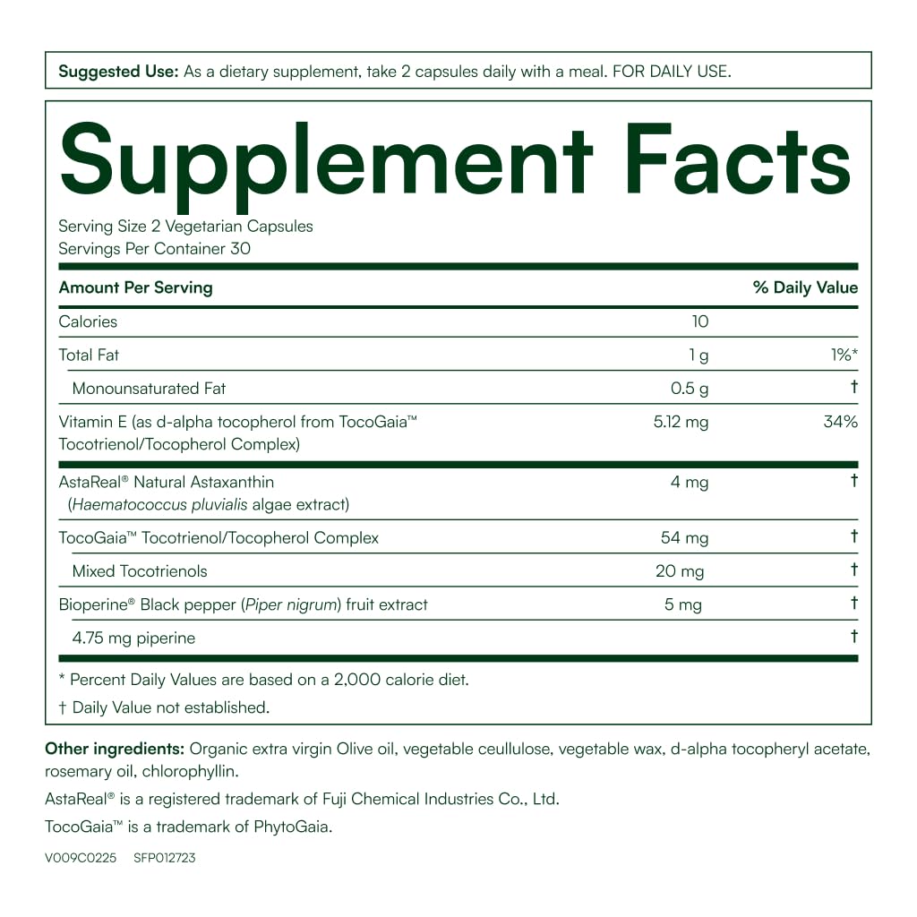 Astaxanthin antioxidant super formula