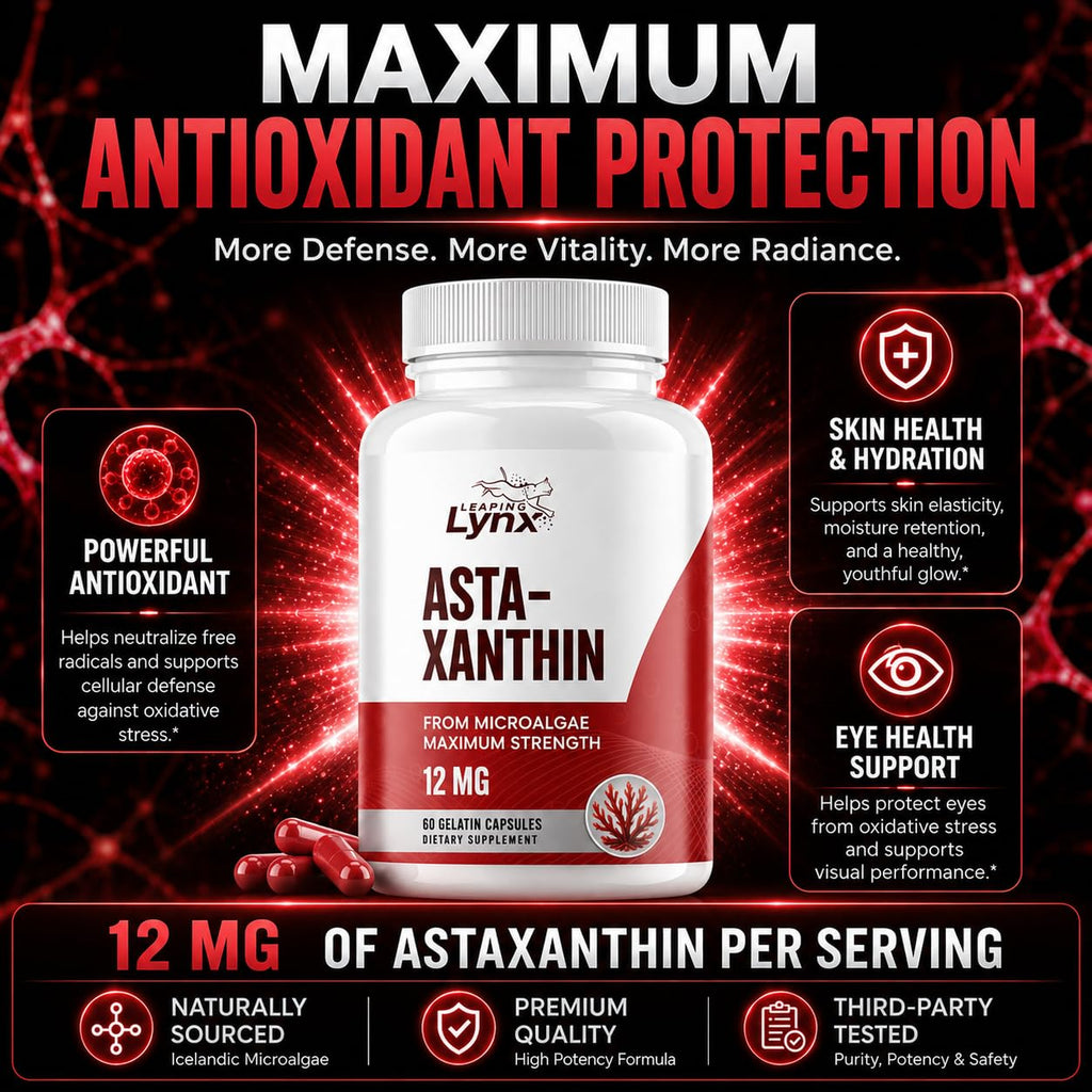 Astaxanthin capsules for antioxidant support