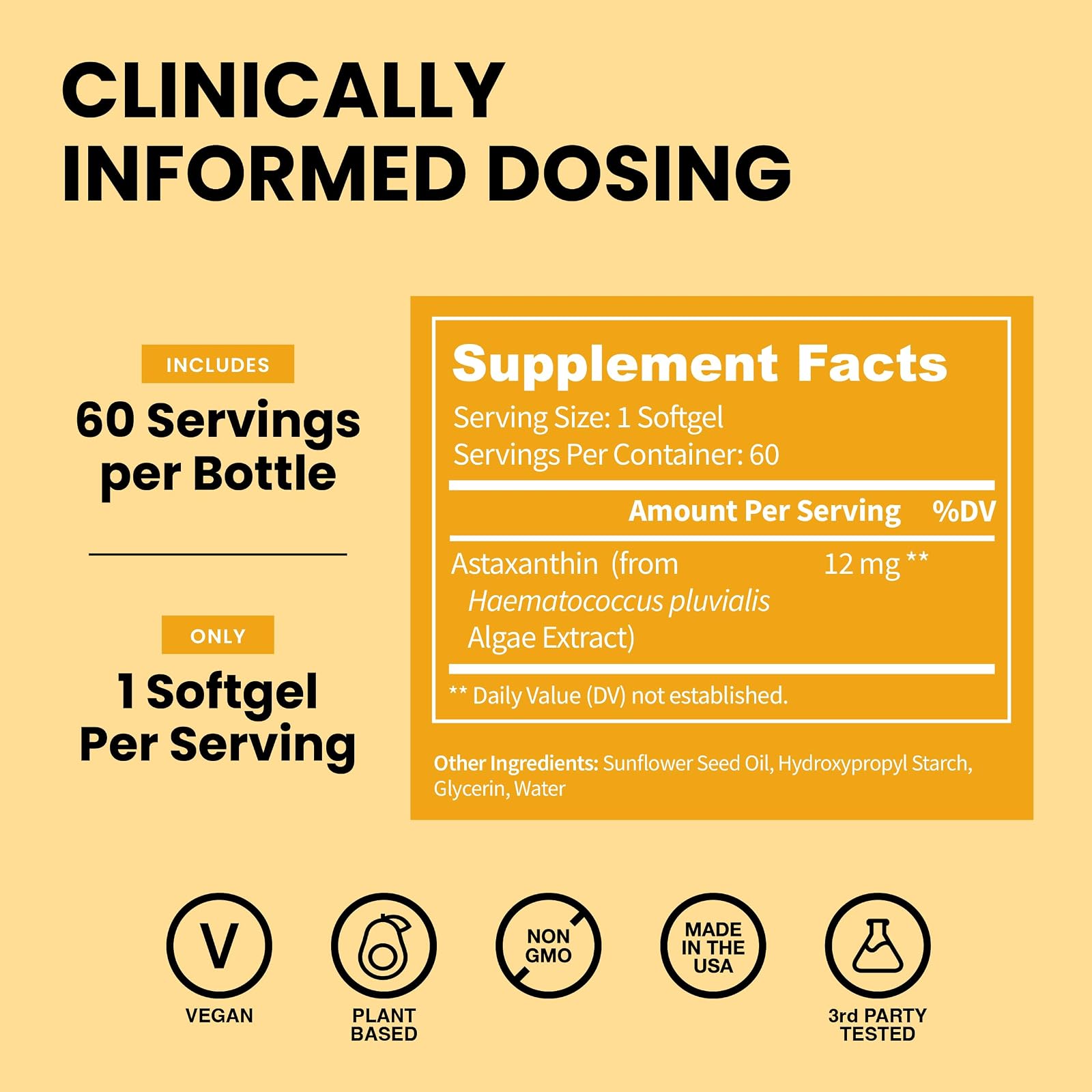 Astaxanthin capsules for energy boost