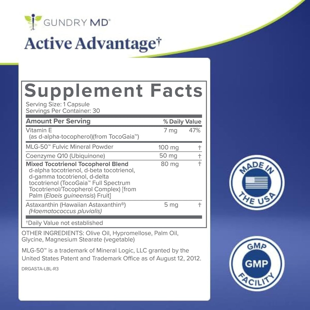 Astaxanthin CoQ10 capsules for wellness
