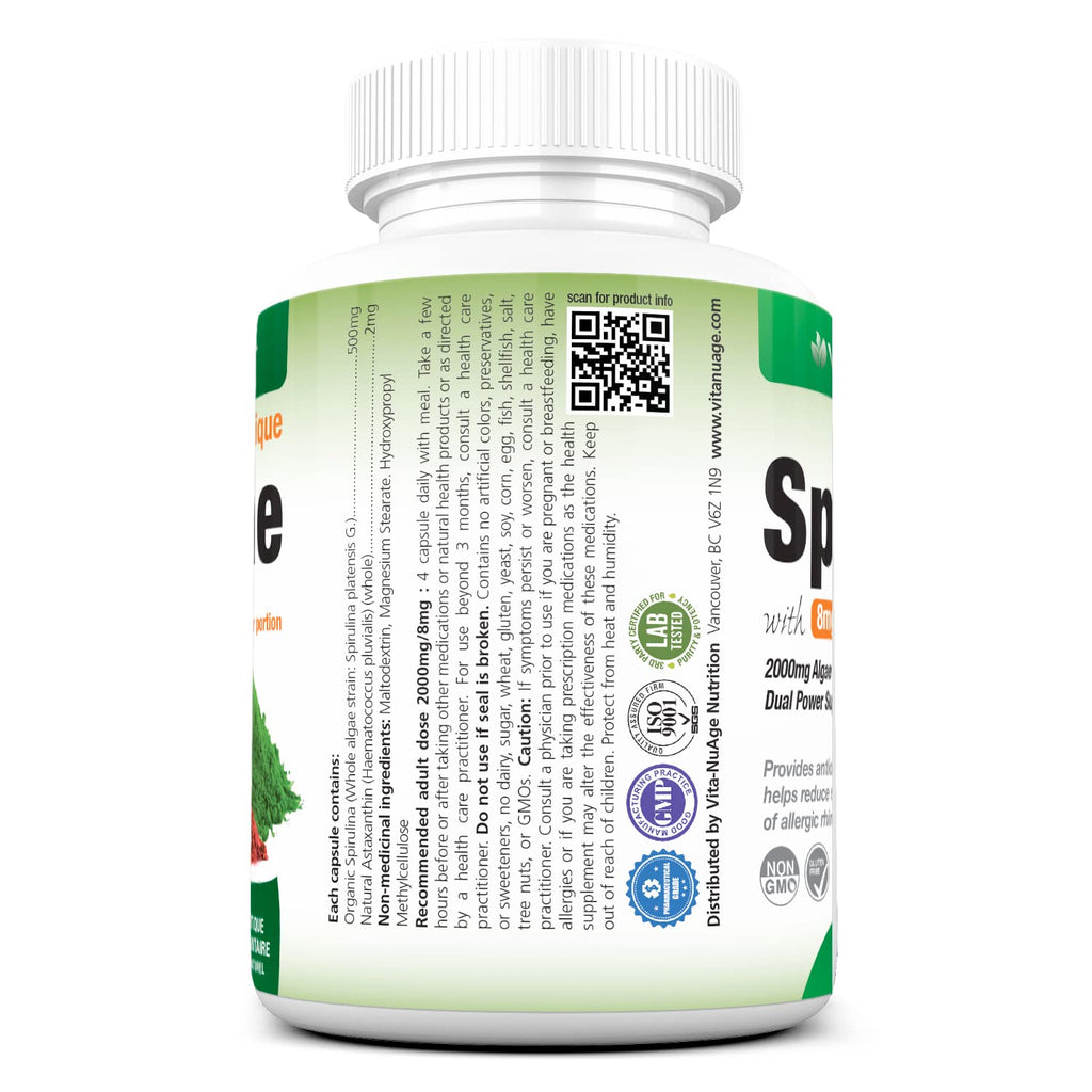 Astaxanthin enriched spirulina benefits