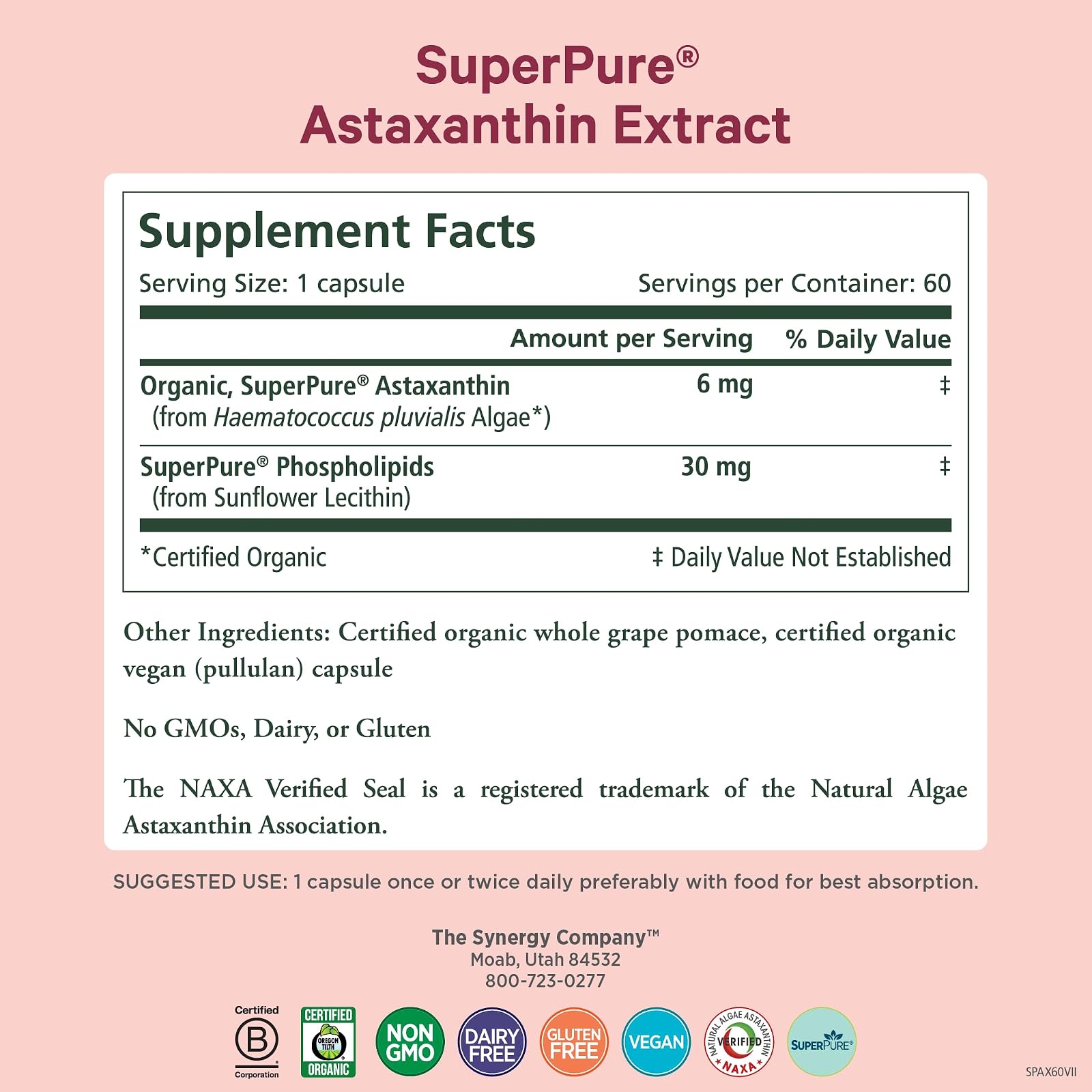 Astaxanthin extract for skin vitality
