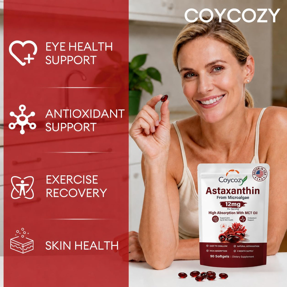 Astaxanthin for enhanced athletic performance