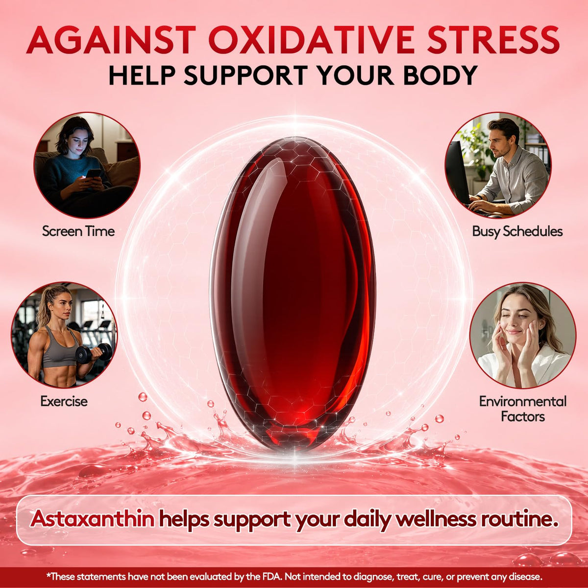 Astaxanthin for eye health benefits