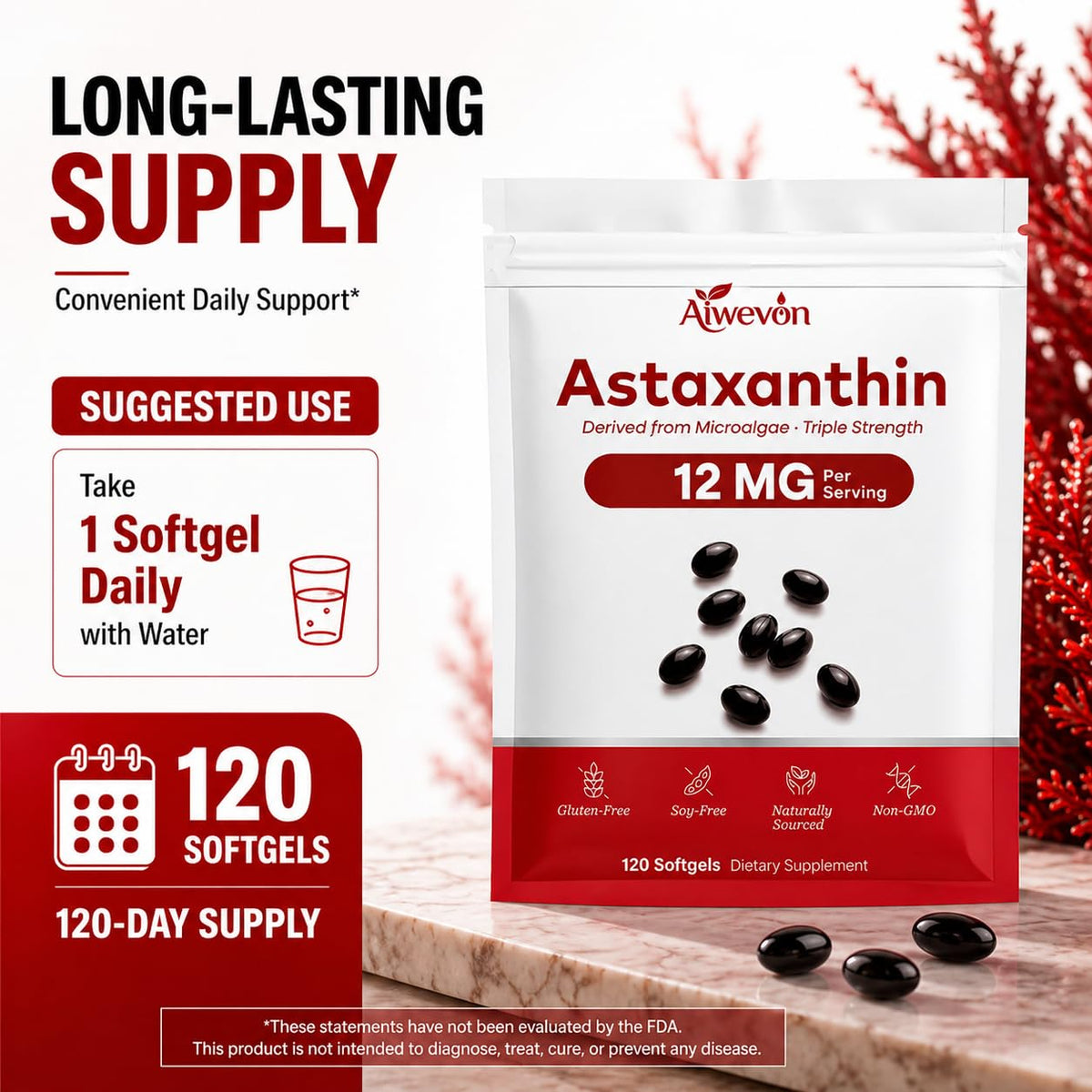 Astaxanthin for eye health protection