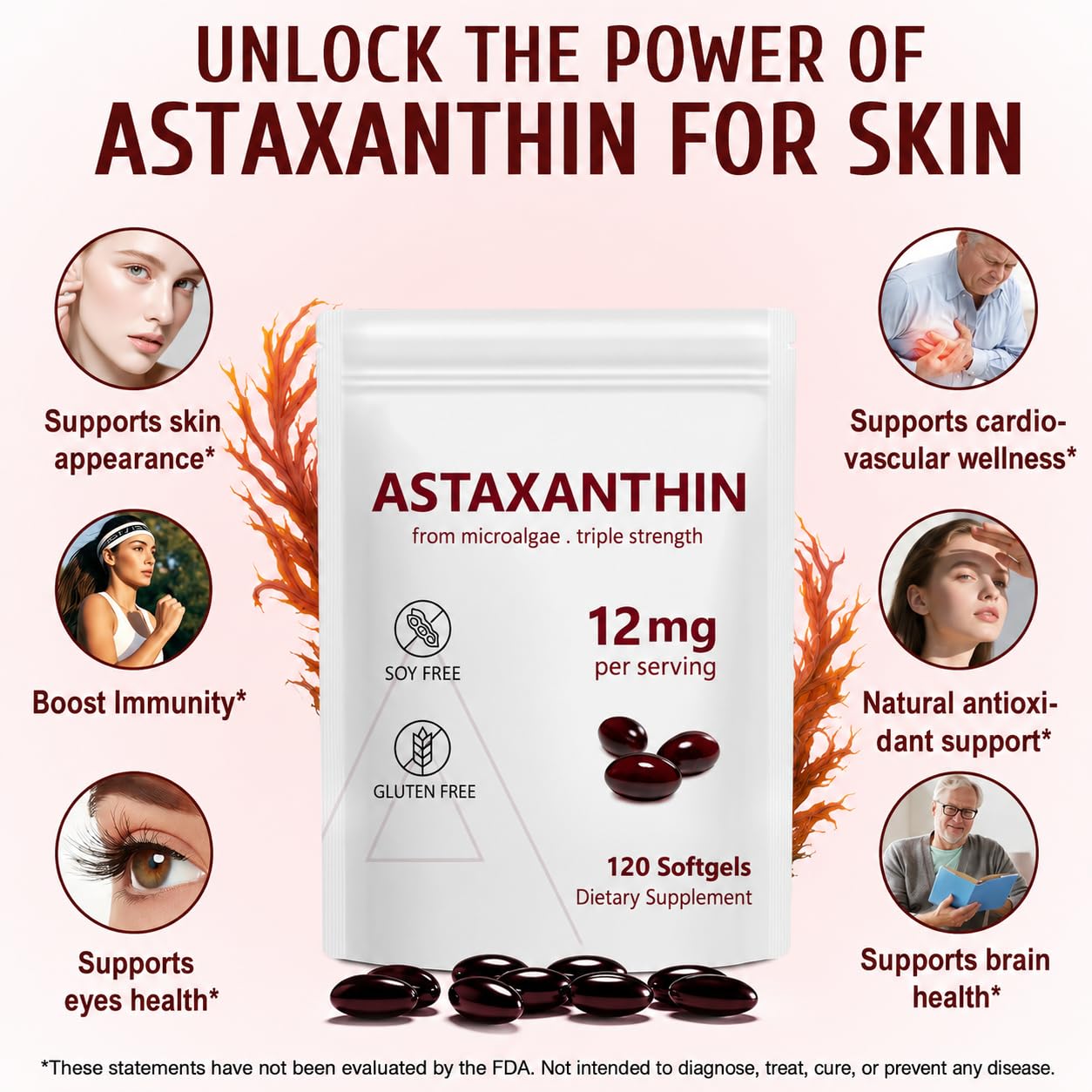 Astaxanthin for eye health protection