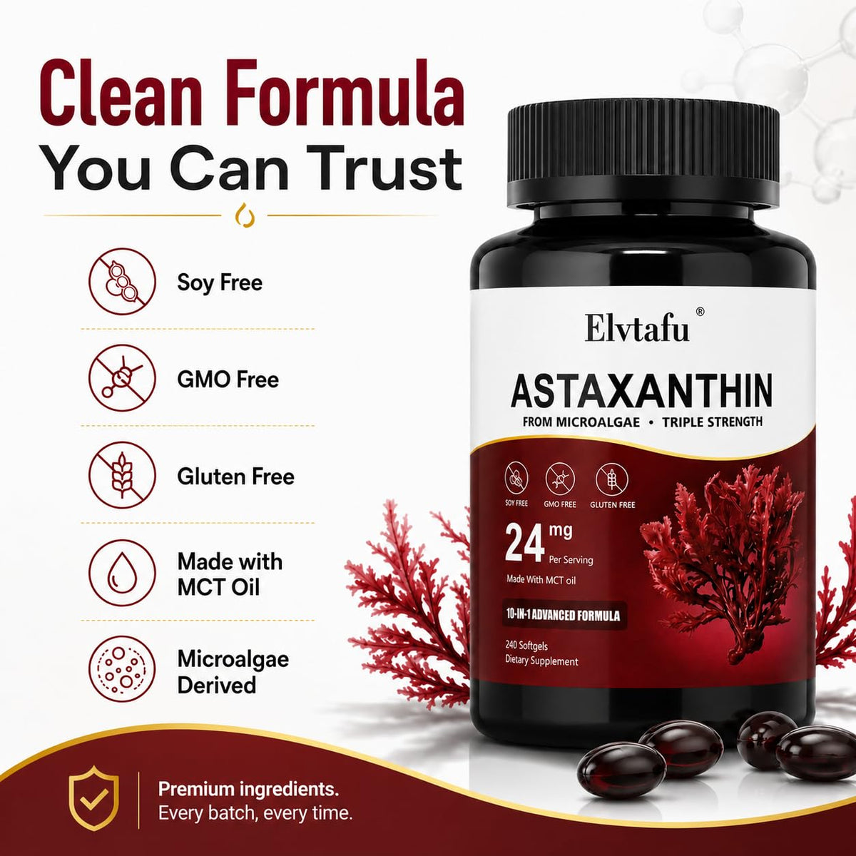 Astaxanthin for eye health support