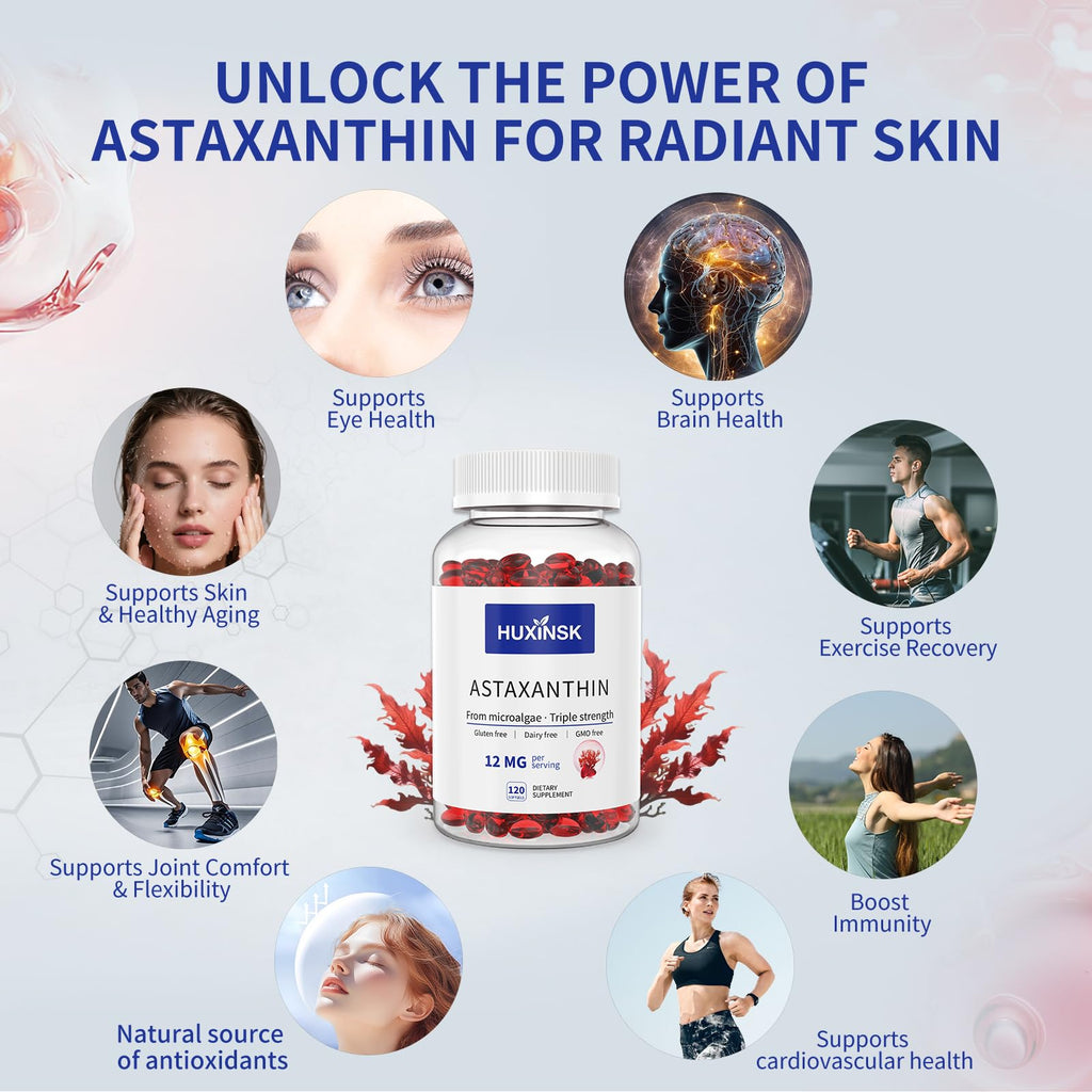 Astaxanthin for skin and eye support