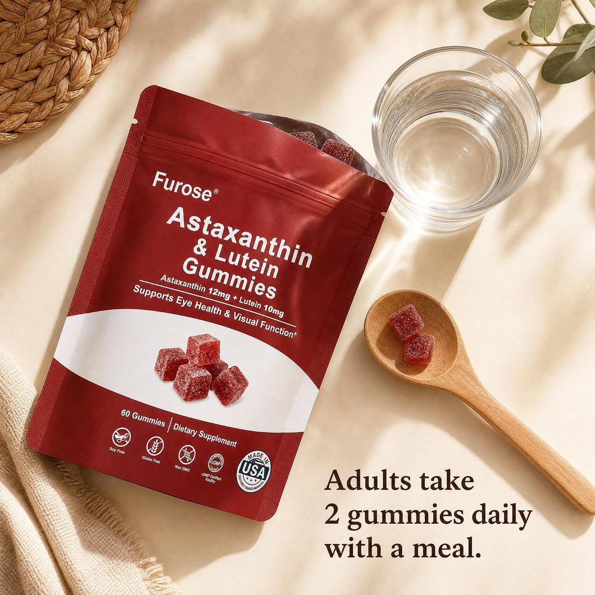 Astaxanthin gummies for eye health benefits