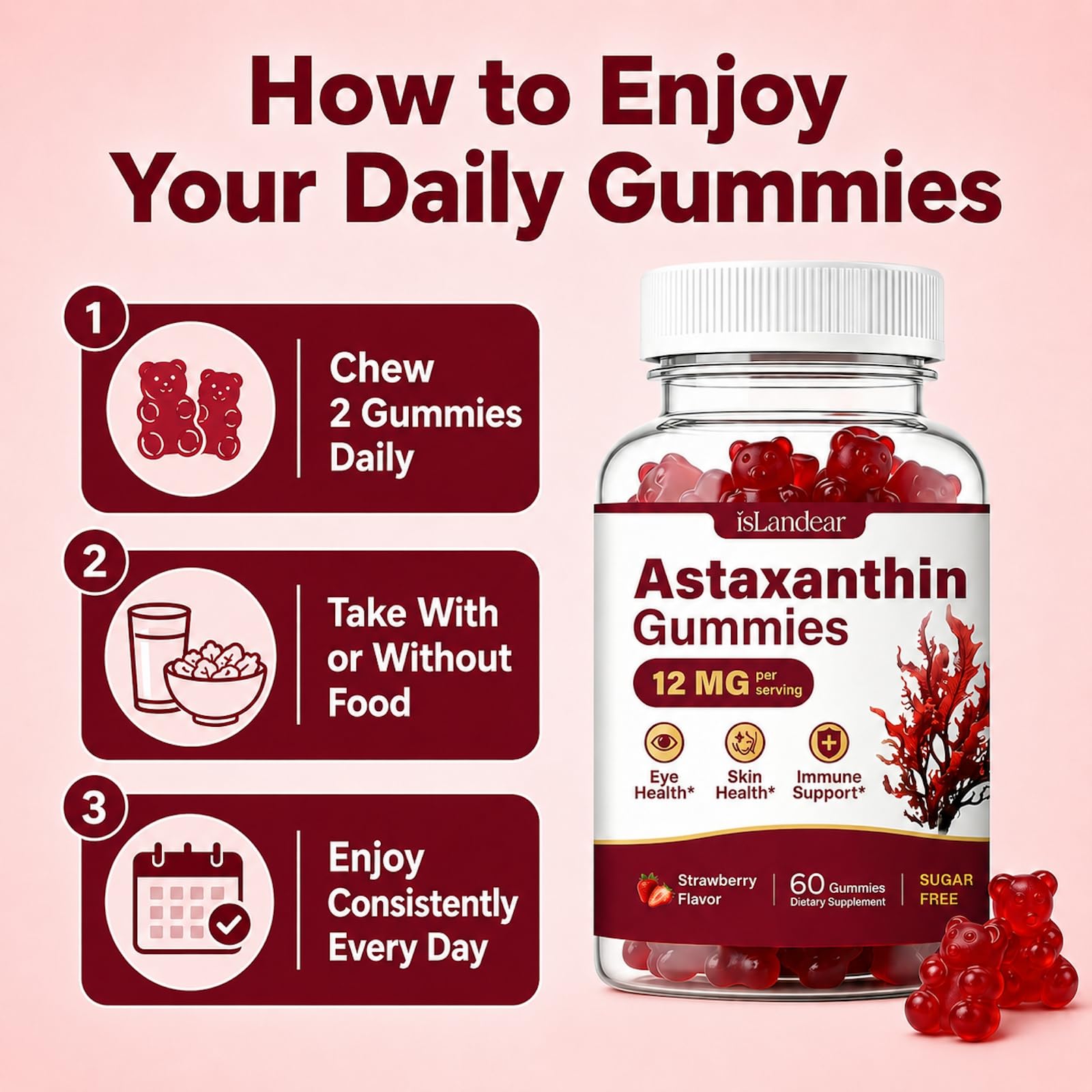 Astaxanthin gummies for eye health