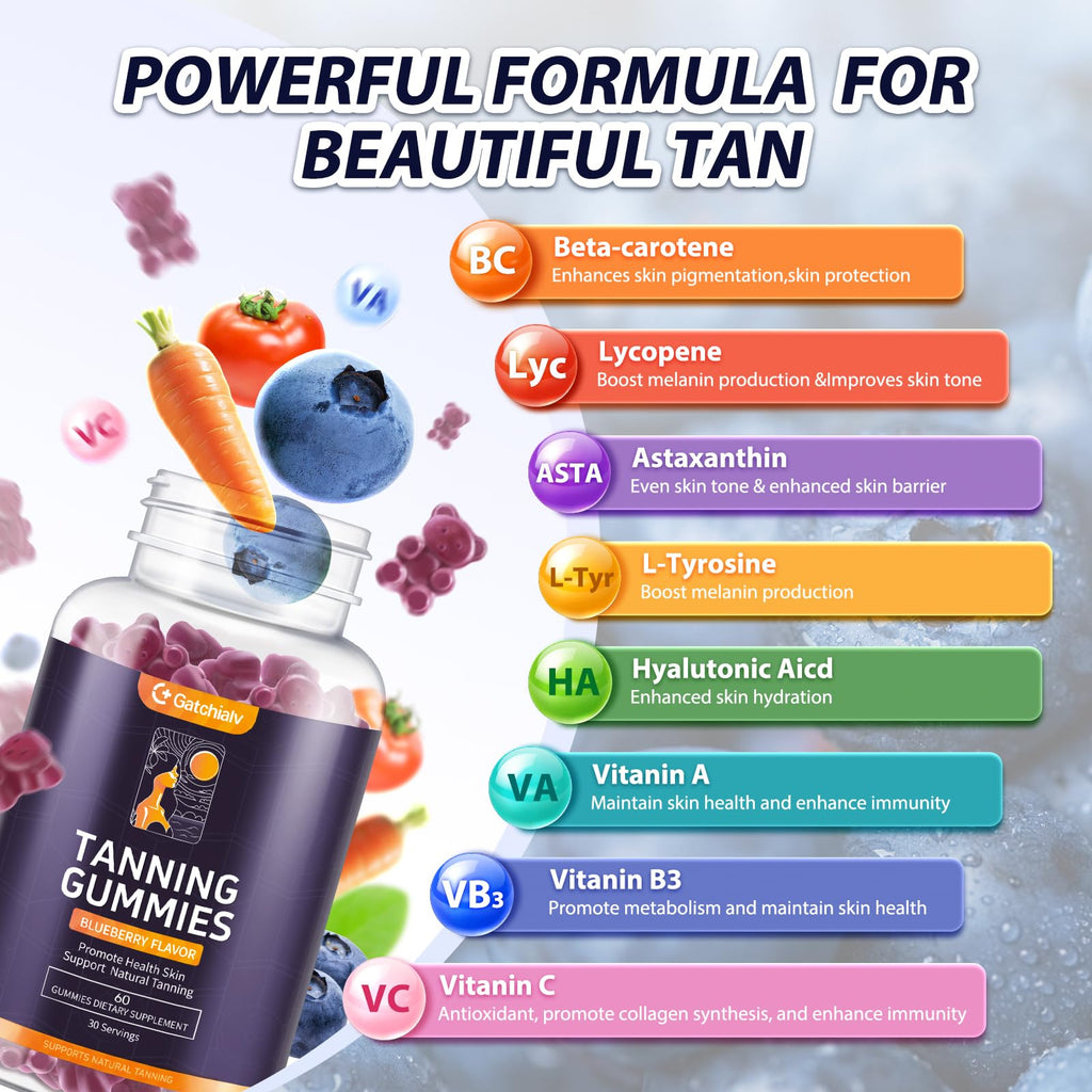 Astaxanthin gummies for natural bronzing