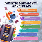 Astaxanthin gummies for natural bronzing