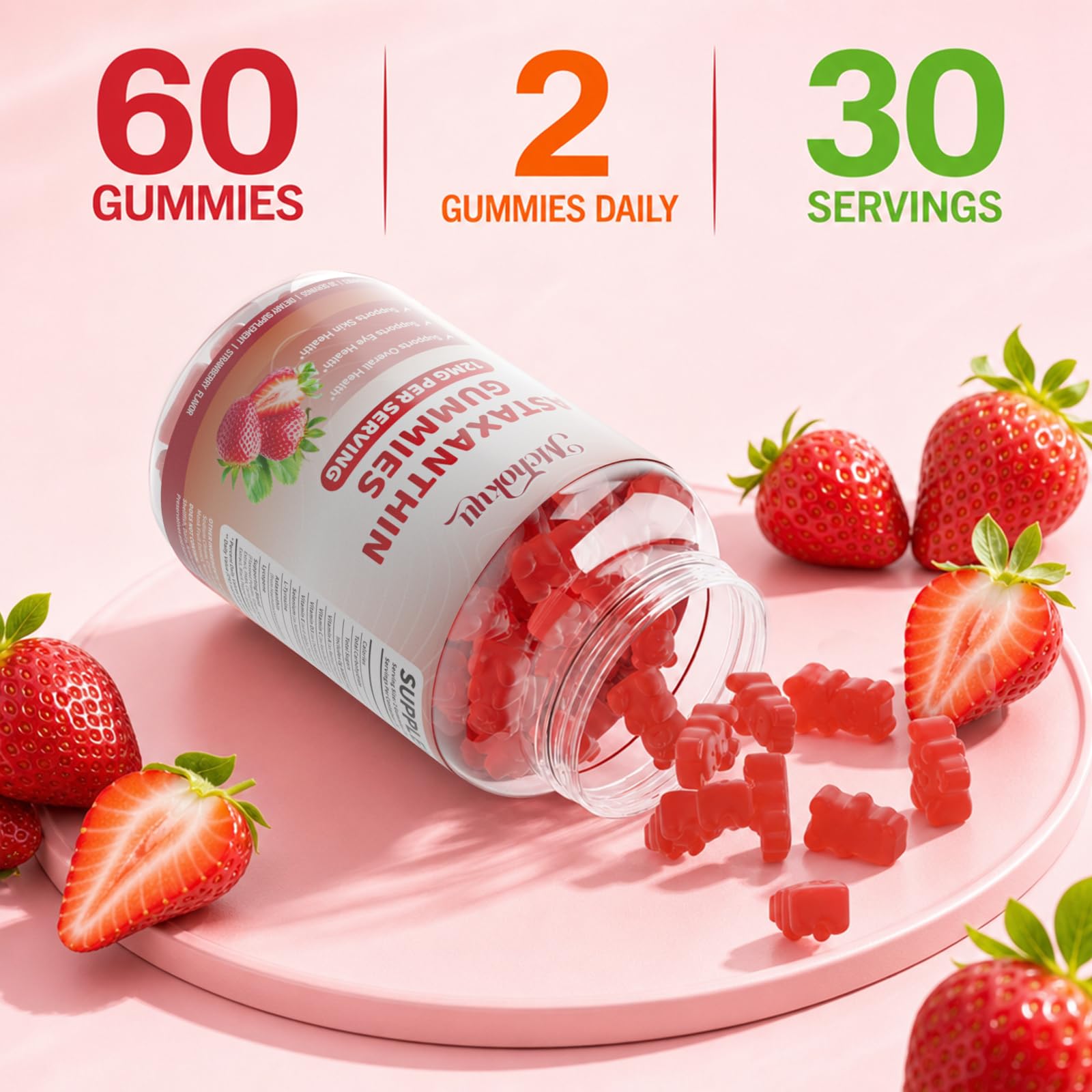Astaxanthin gummies for overall vitality