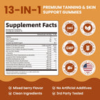 Astaxanthin gummies for sunless tanning