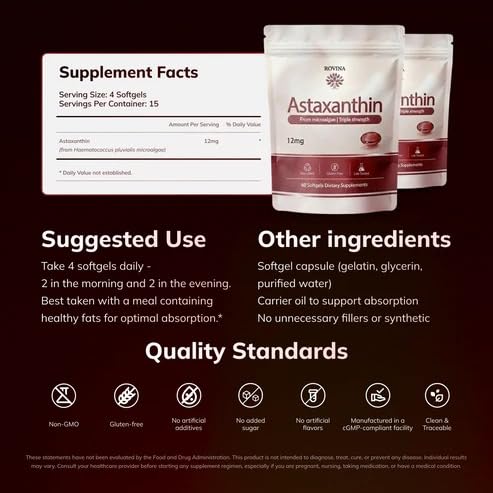 Astaxanthin softgels for active lifestyle