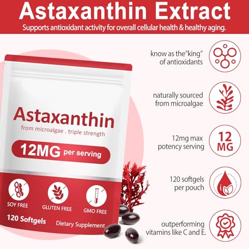 Astaxanthin softgels for anti-aging