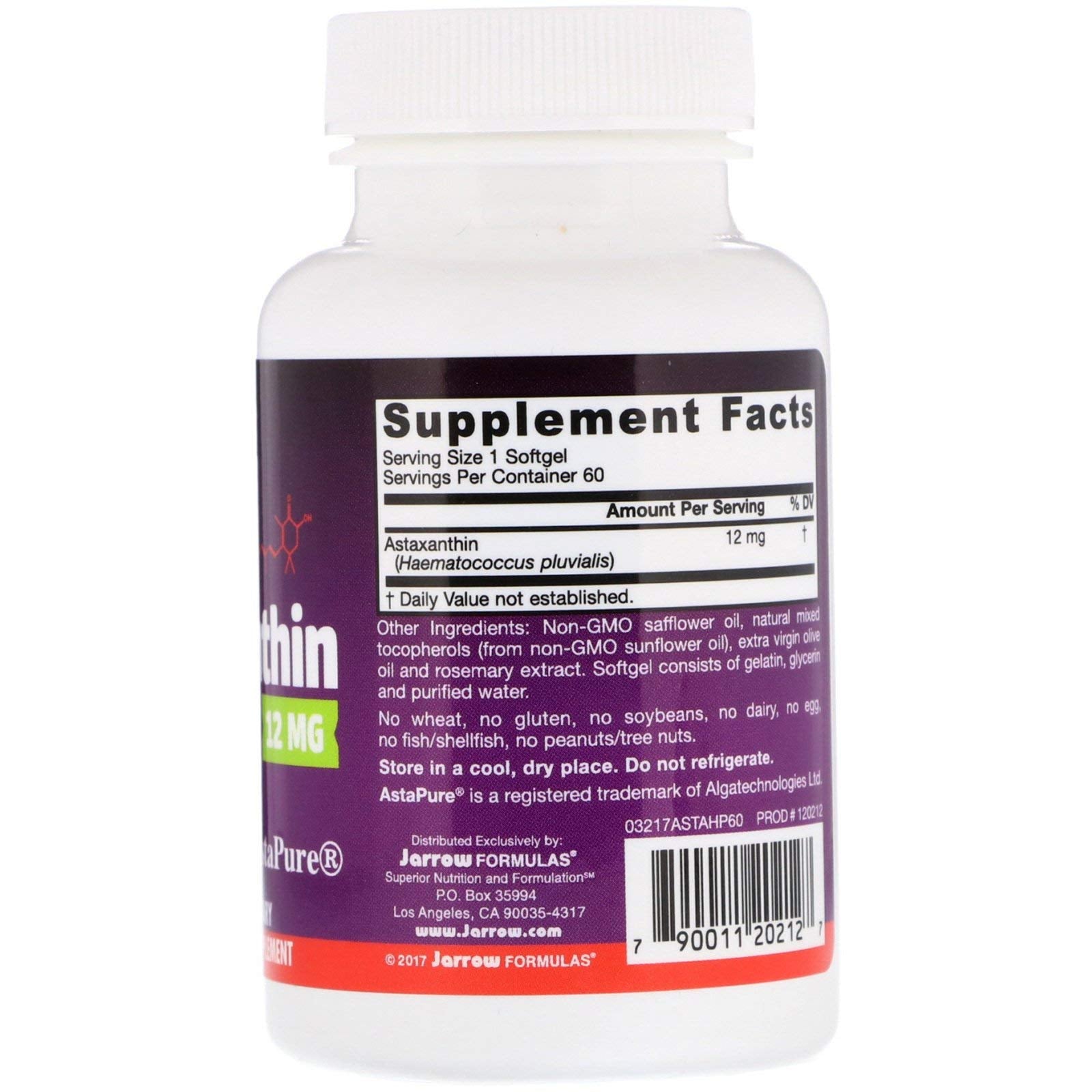 Astaxanthin softgels for antioxidant support