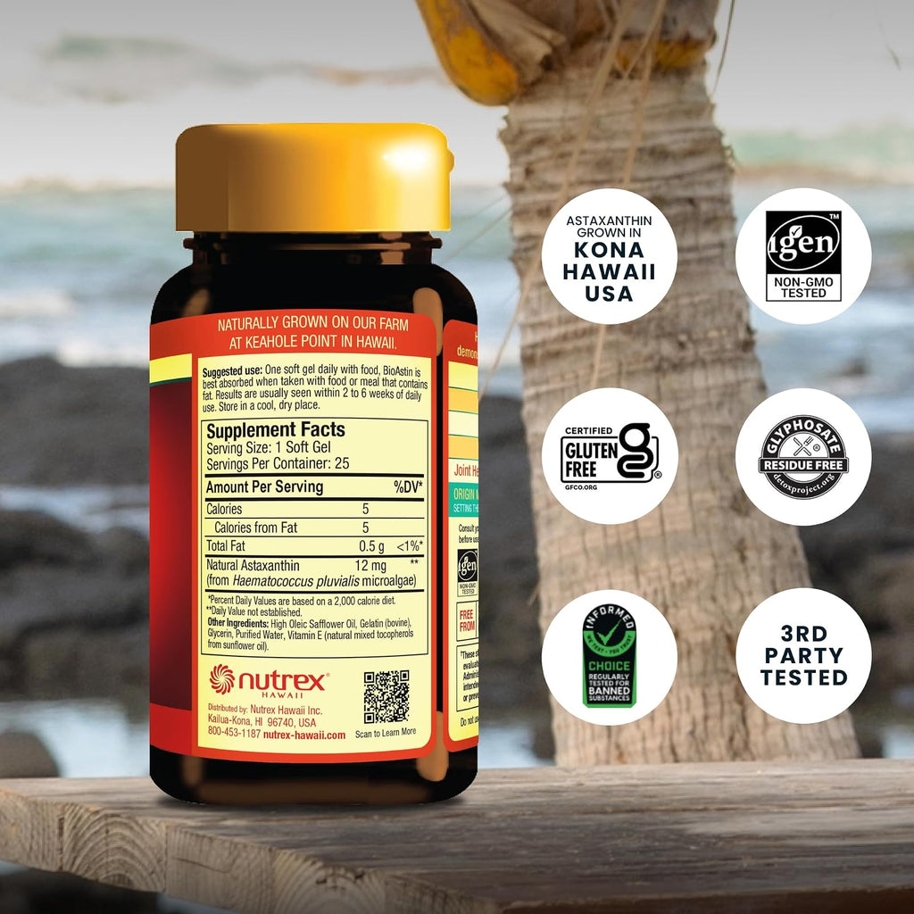 Astaxanthin softgels for antioxidant support