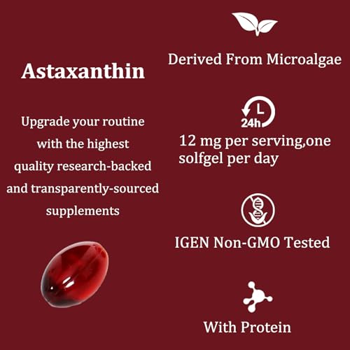 Astaxanthin softgels for athletic performance