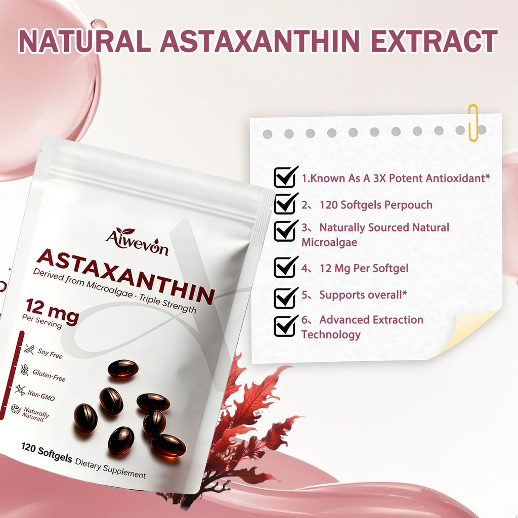 Astaxanthin softgels for athletic performance