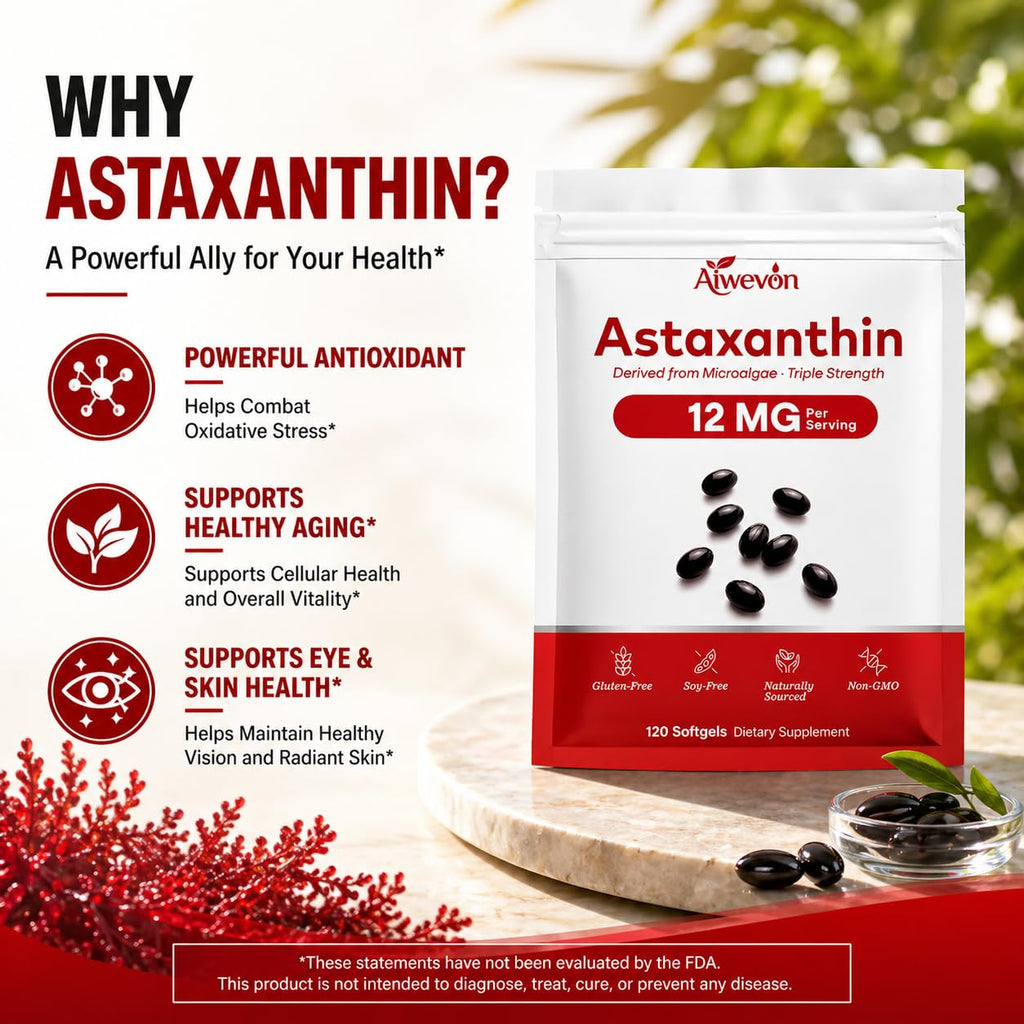 Astaxanthin softgels for athletic recovery