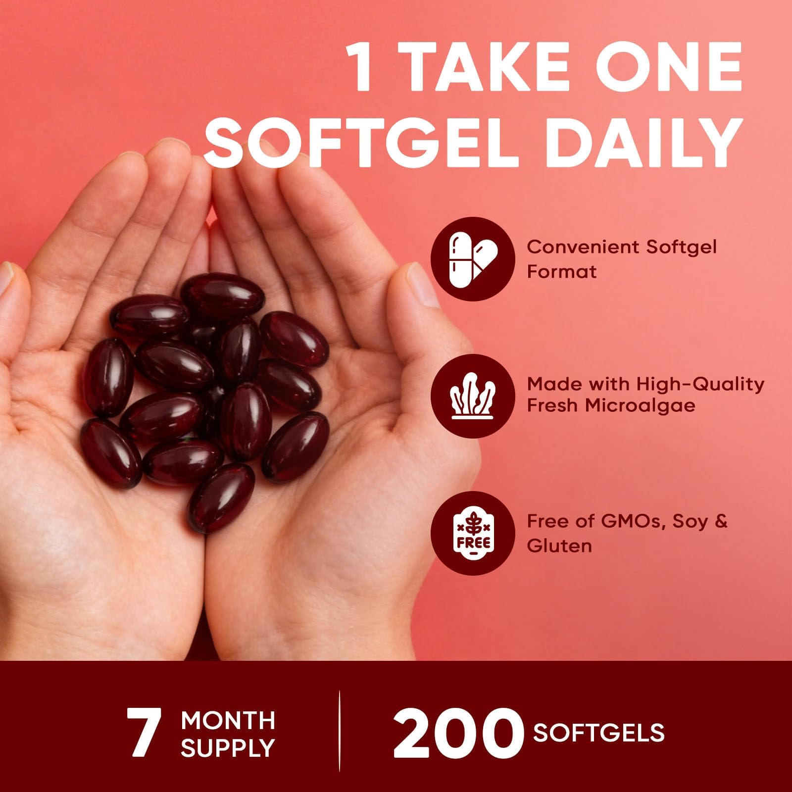 Astaxanthin softgels for daily wellness
