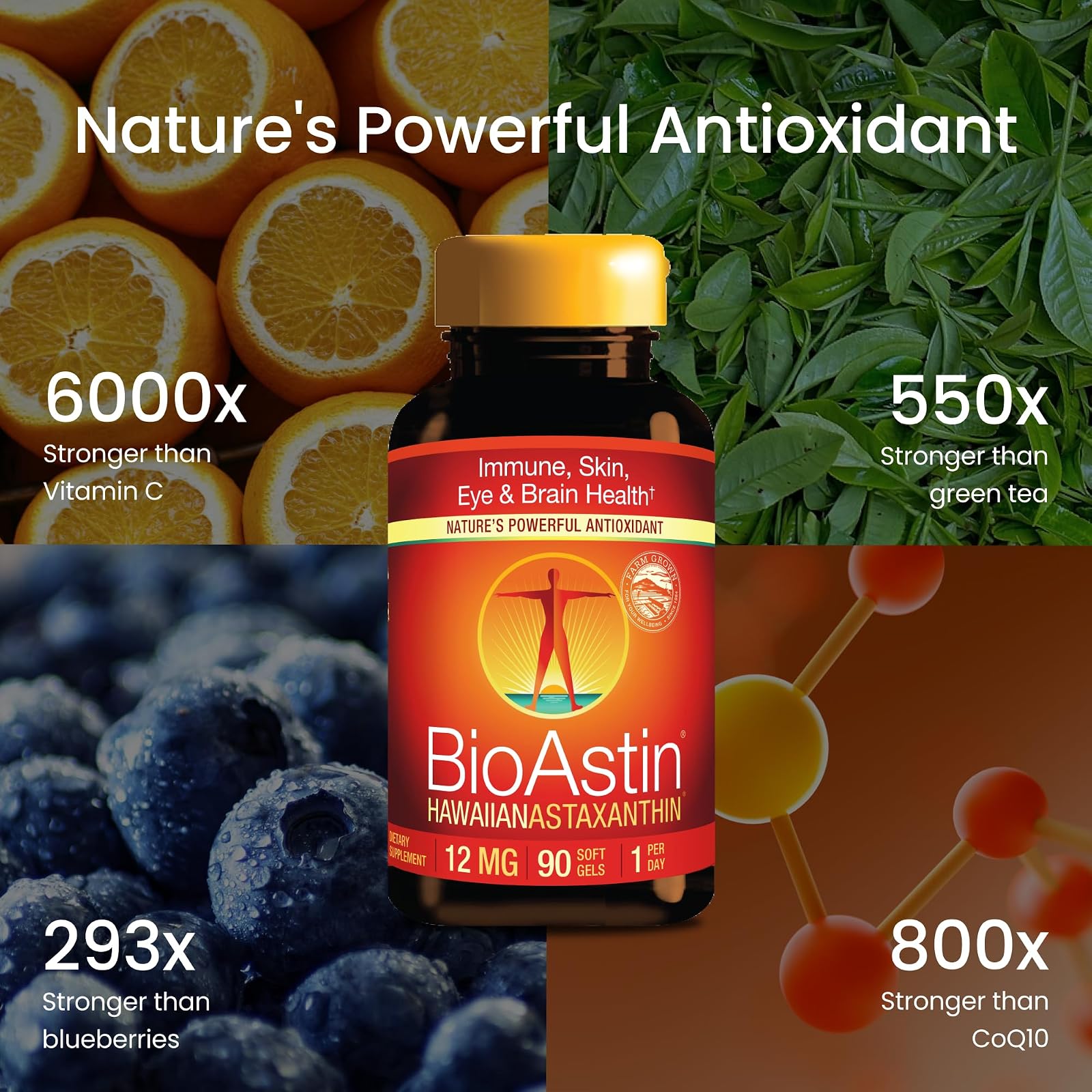 Astaxanthin softgels for eye health