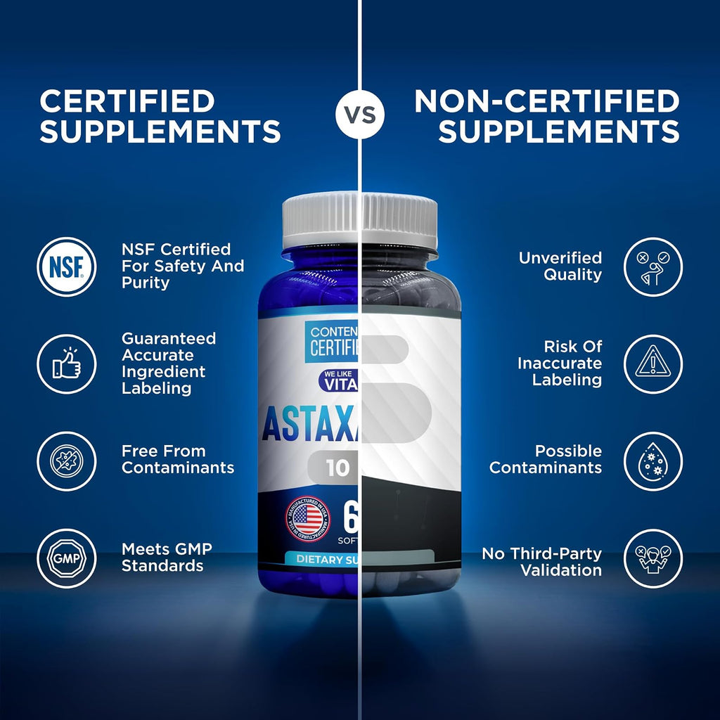 Astaxanthin softgels for eye protection