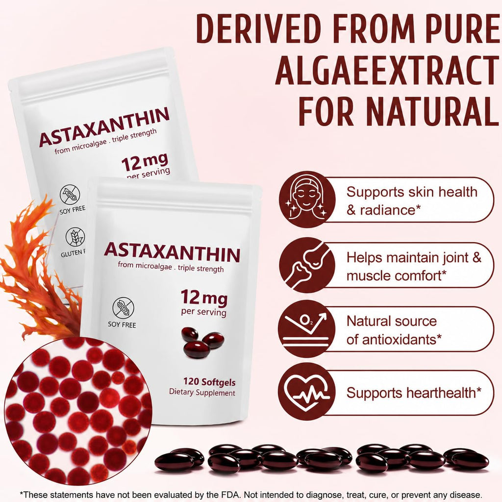 Astaxanthin softgels for immune boost