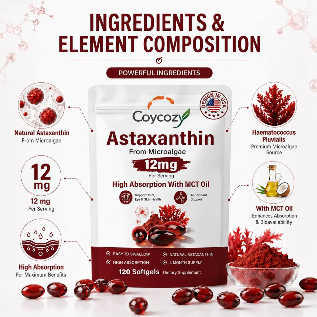 Astaxanthin softgels for overall wellness