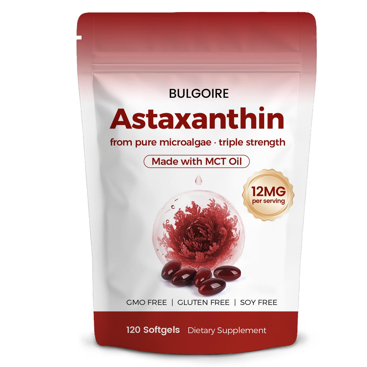 Astaxanthin softgels for skin health