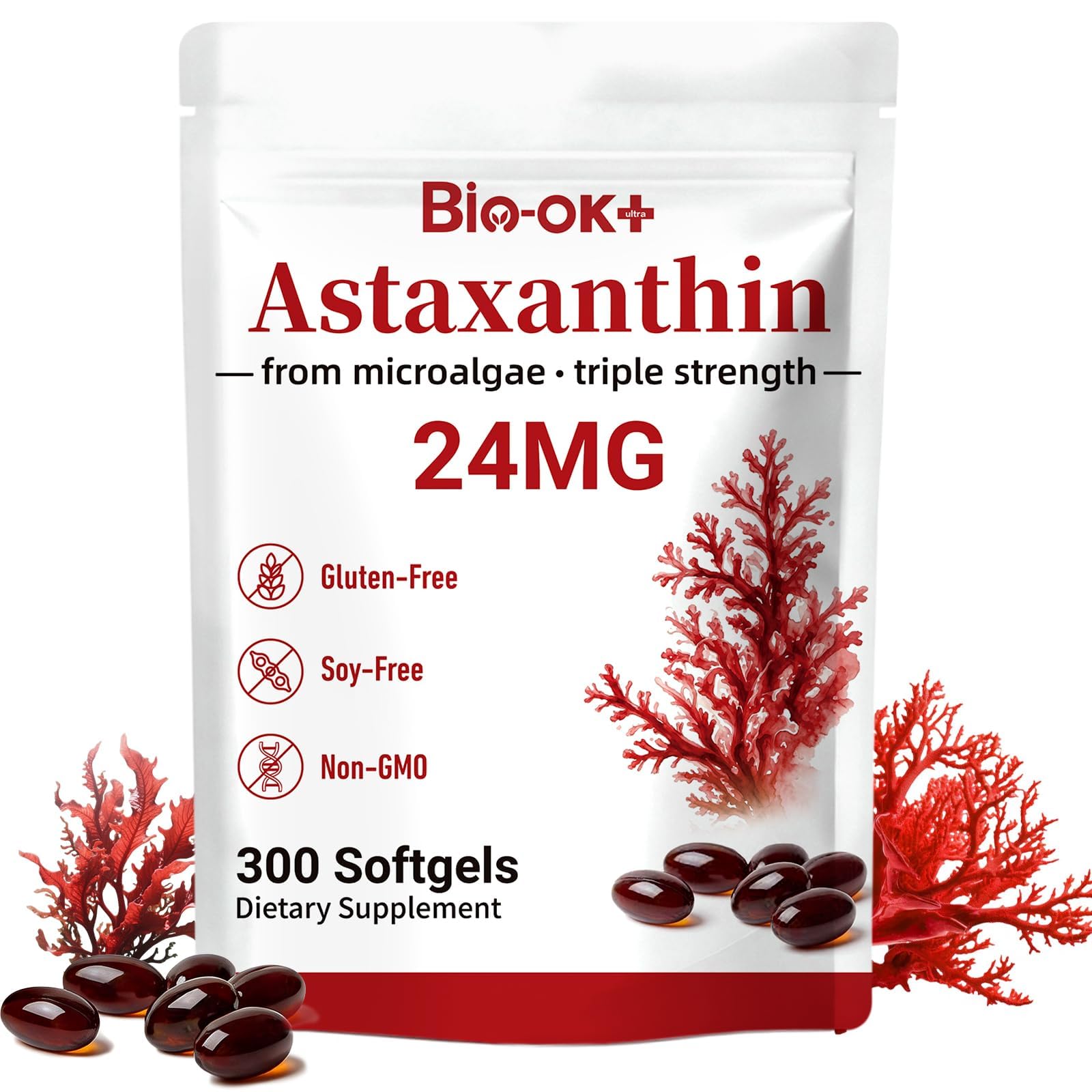 Astaxanthin softgels with MCT oil