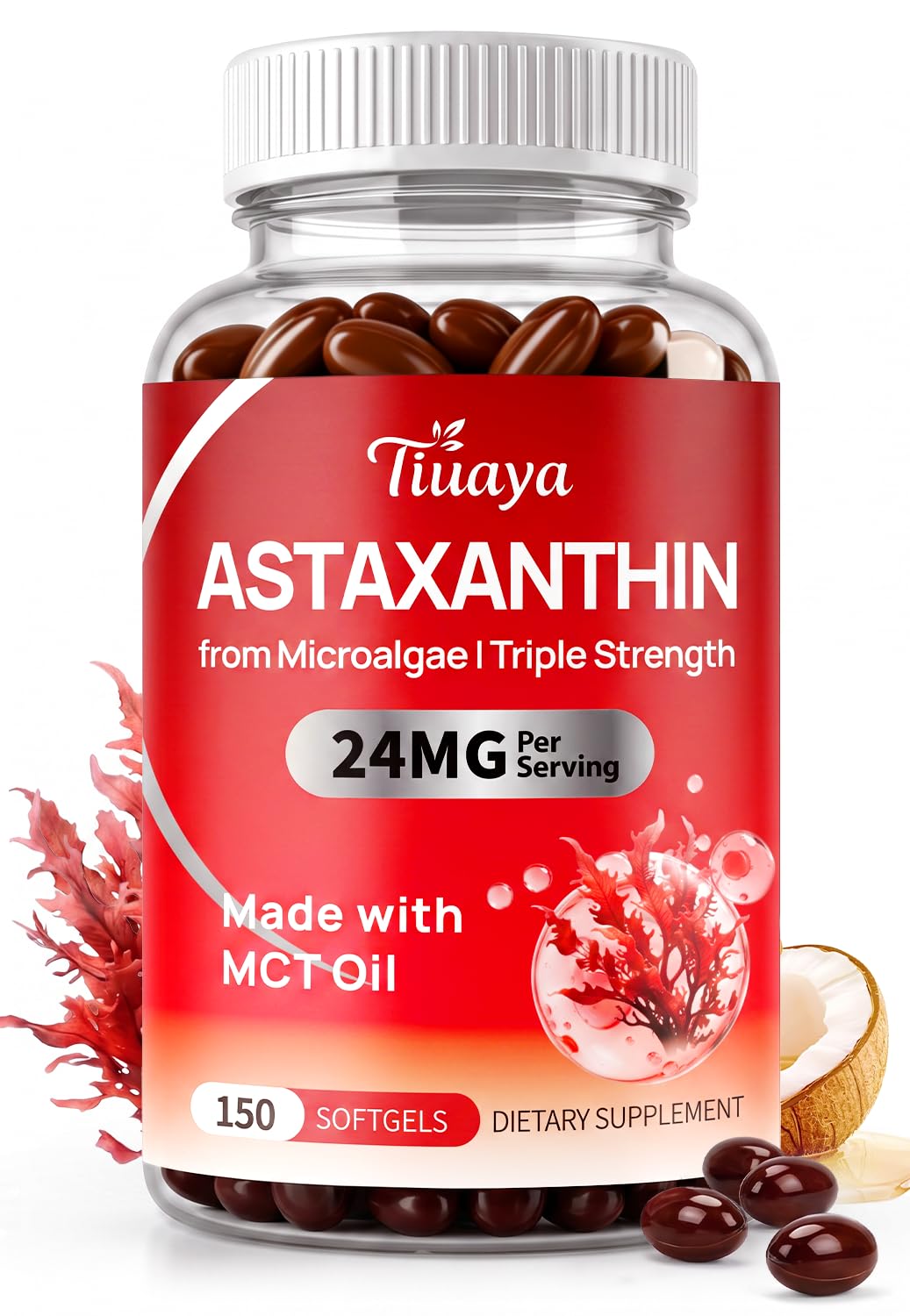 Astaxanthin softgels with MCT oil