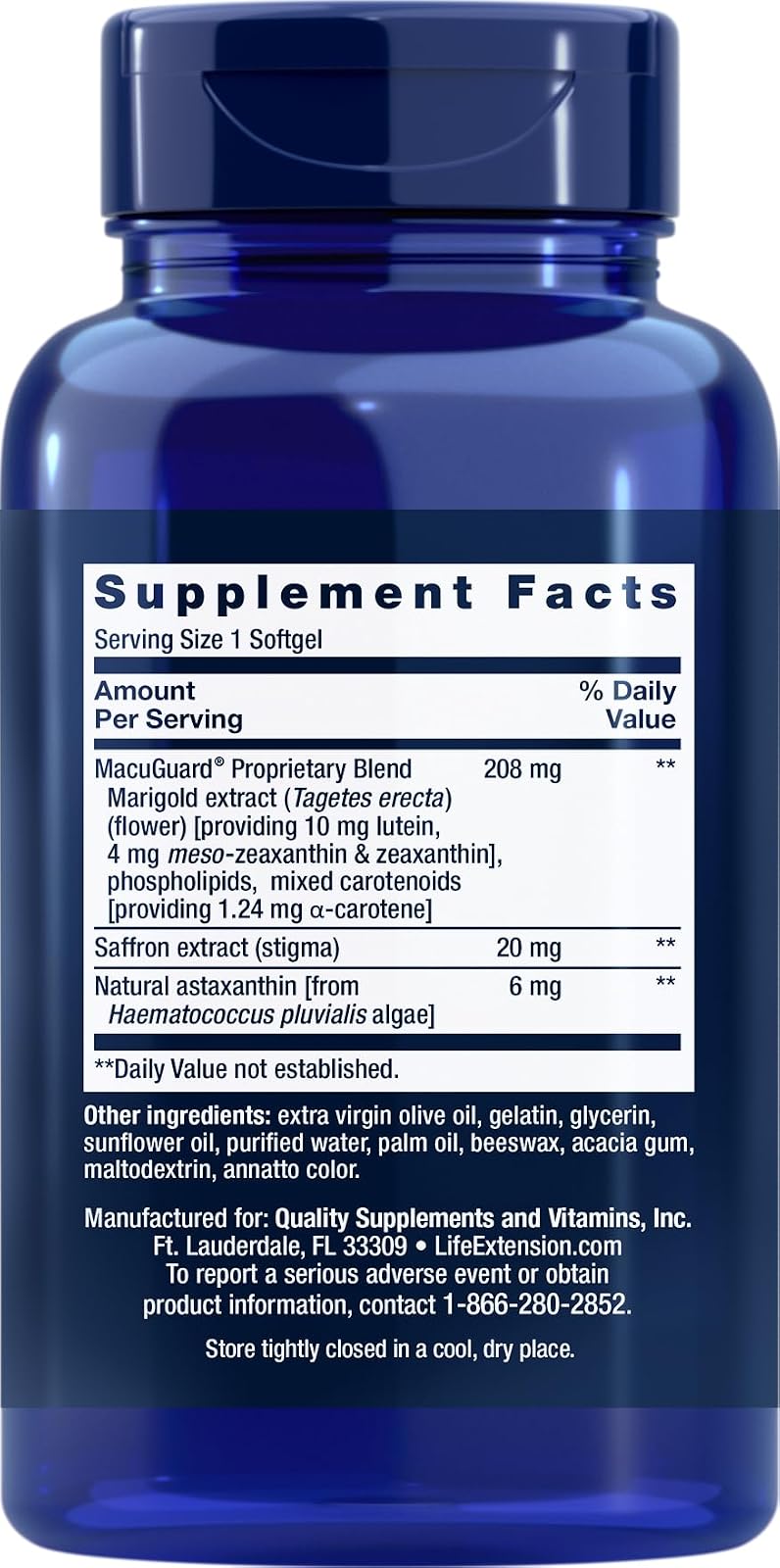 Astaxanthin supplement for vision support