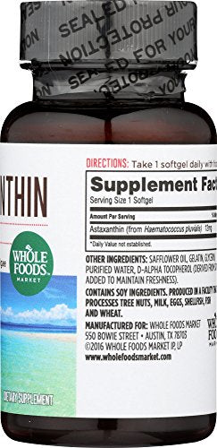 Astaxanthin supplements for vitality