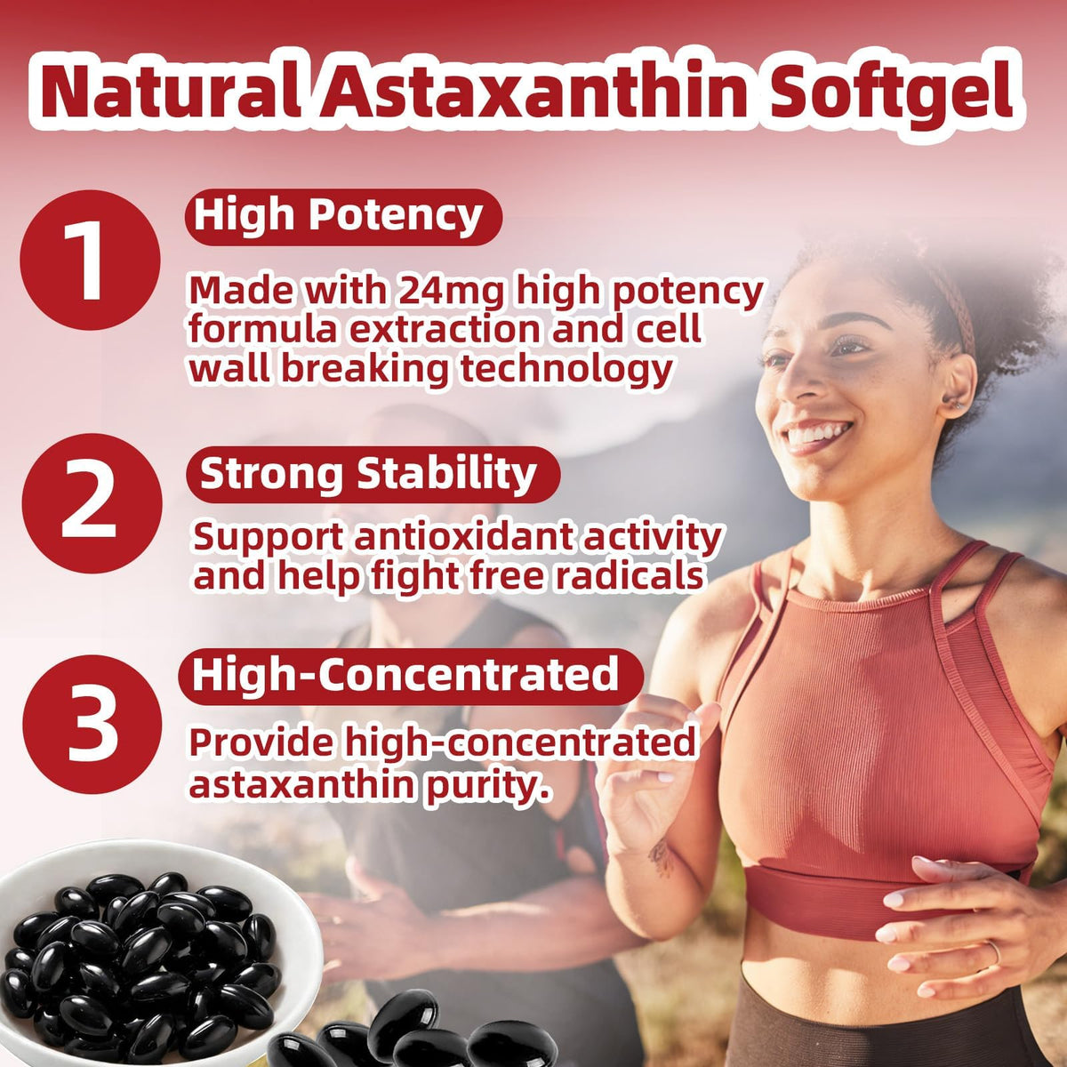 Astaxanthin with MCT oil for vitality