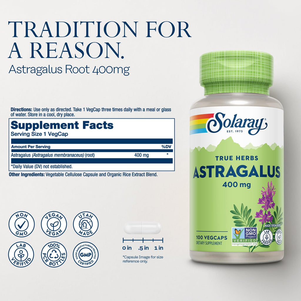 Astragalus Root 400 mg vegan capsules