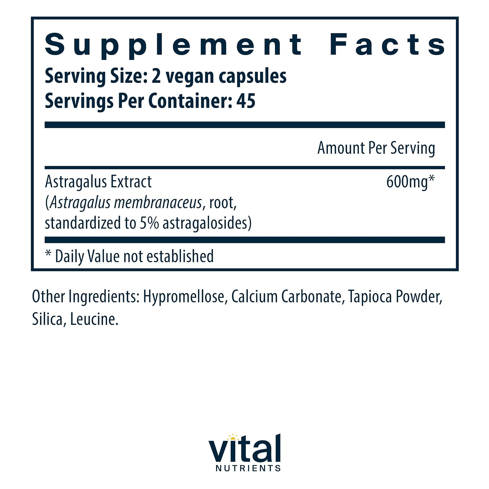 astragalus root extract vegetarian capsules