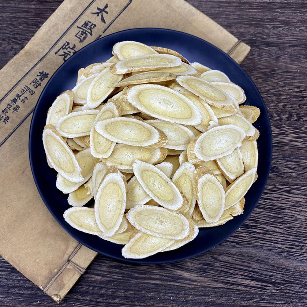 Astragalus root slices for herbal remedies