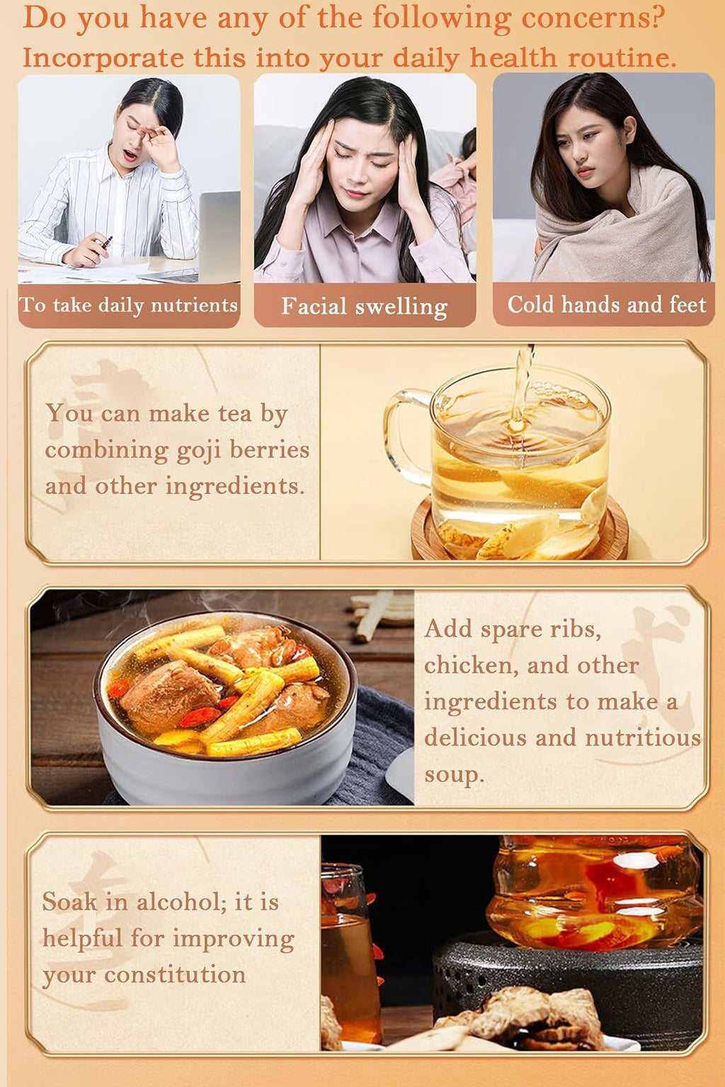 Astragalus root slices for stress relief