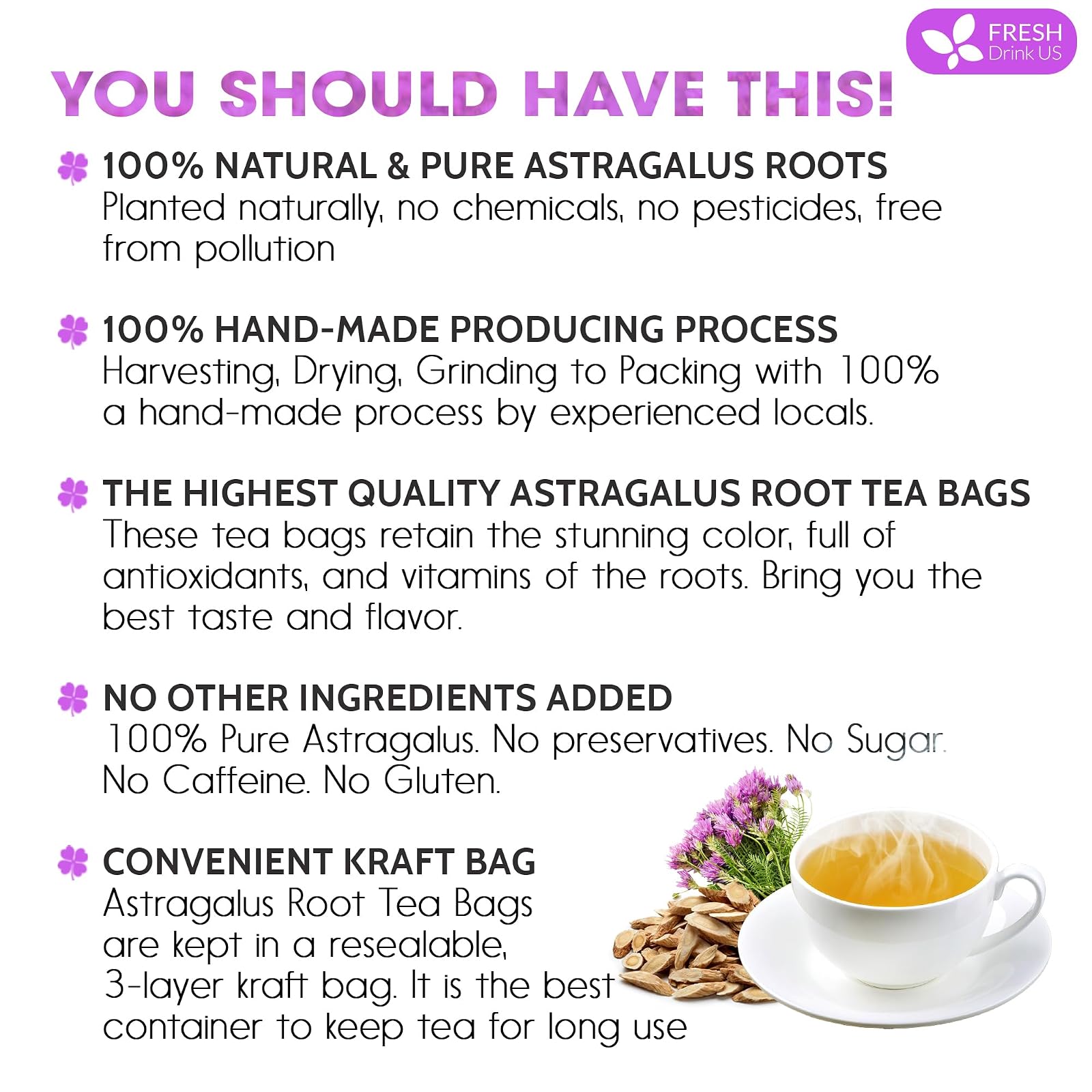 Astragalus root tea for wellness