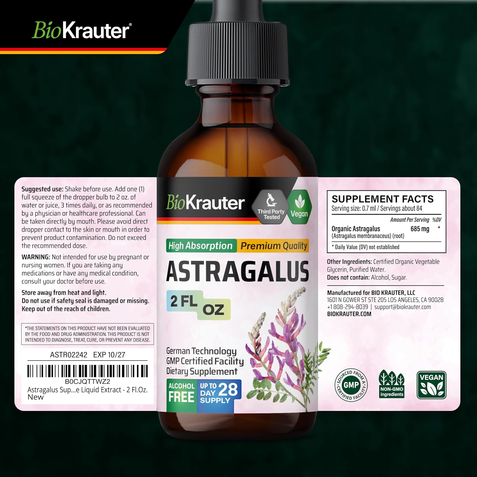 astragalus tincture for herbal healing