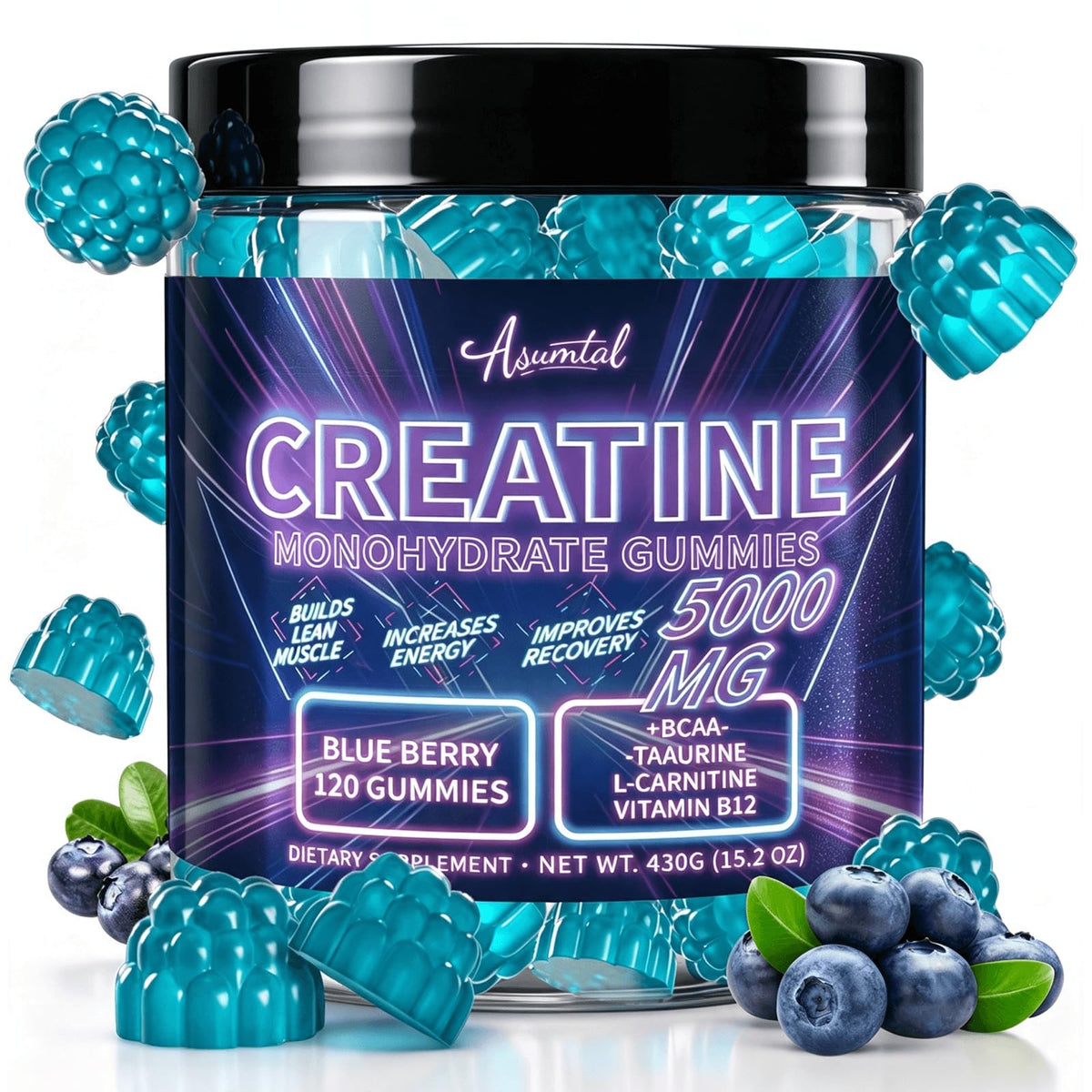 Asumtal creatine gummies for energy